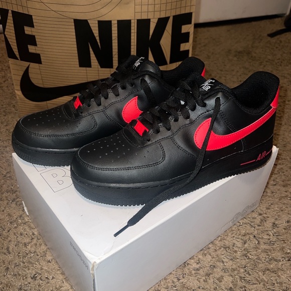 Nike | Shoes | Nike Air Force Redblack | Poshmark